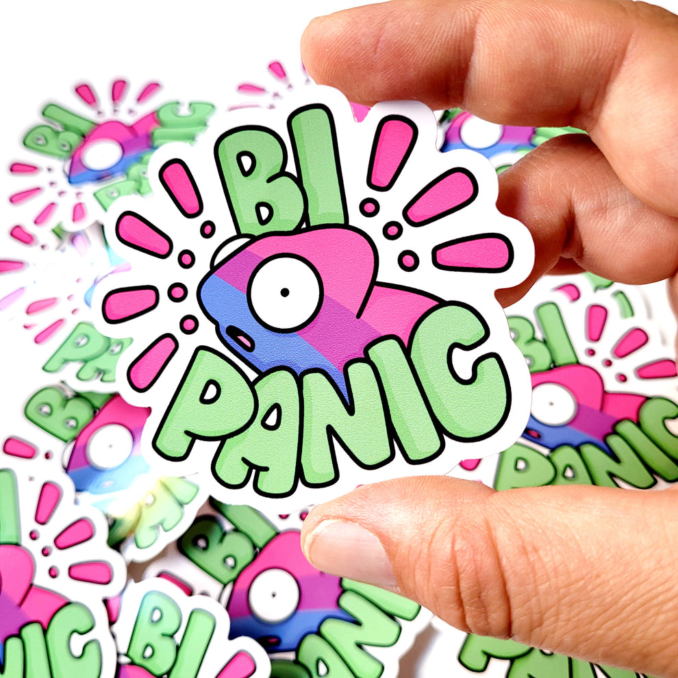 Bi Panic! Vinyl Sticker – Handmade Pride