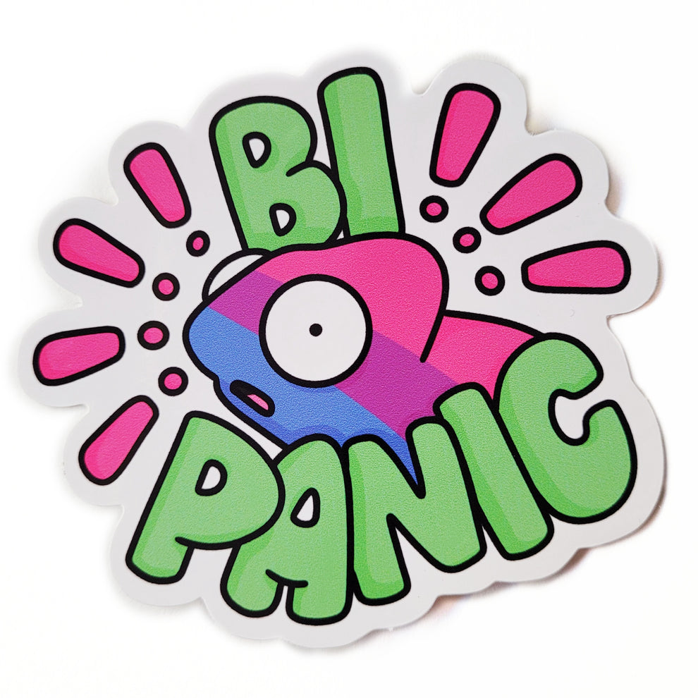 Bi Panic! Vinyl Sticker – Handmade Pride